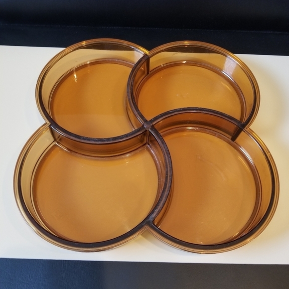 Dansk | Dining | Vintage Mid Century Dansk Designs Amber Melamine Snack ...
